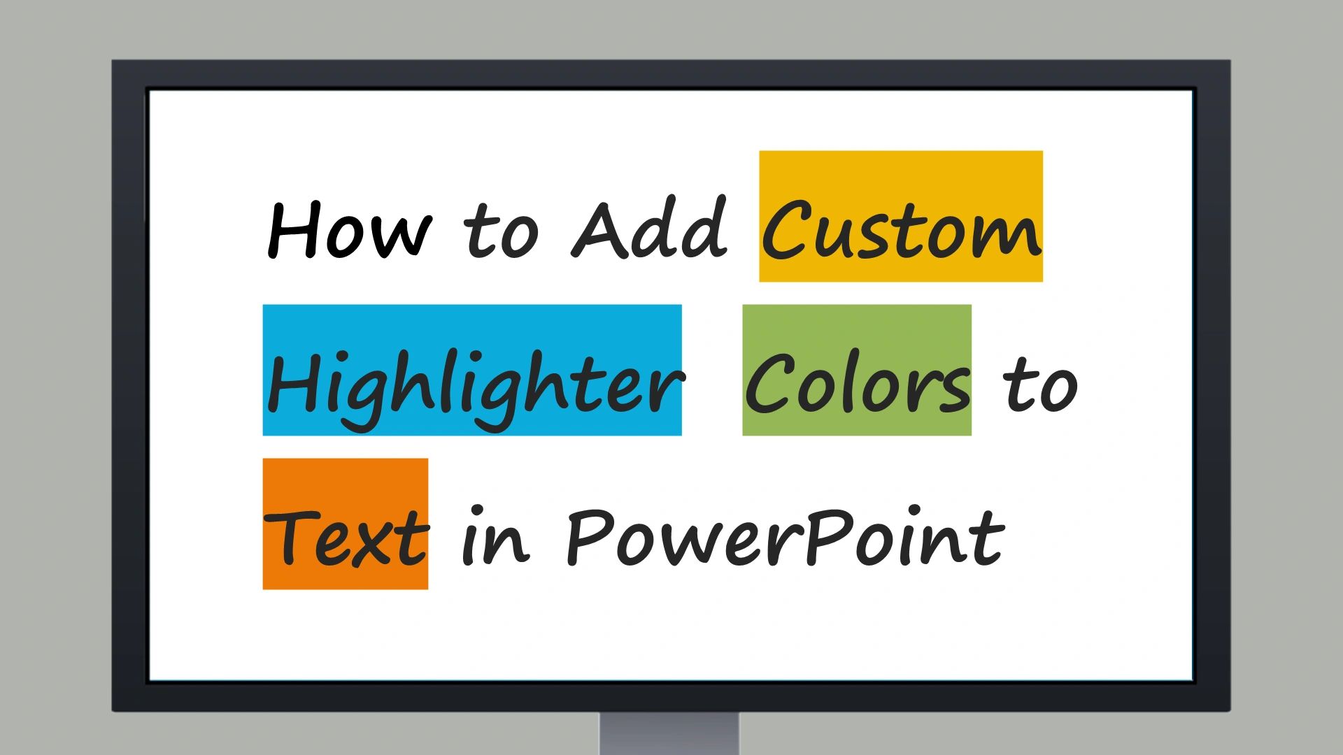 How to Add Custom Highlighter Colors in PowerPoint
